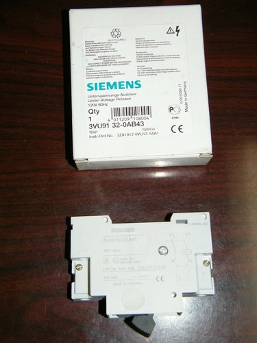 Siemens 3VU9132-0AB43 under voltage release relay 120 V 60 HZ | eBay