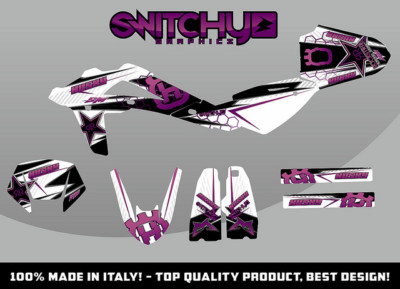Kit Autocollant Graphiques Fast Violet pour Moto Sm R 450 2005 2006 ...