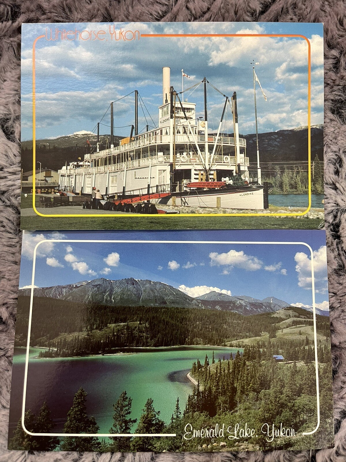 Vintage Yukon Alaska Postcards Lot of 2 Mulitcolor Approximately 5.9" X ...