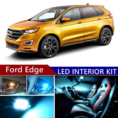 12pcs LED ICE Blue Light Interior Package Kit for Ford Edge 2007-2015 ...