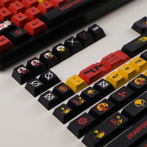 Deadpool & Wolverine Dye-sub Keycaps 140 Keys For Cherry MX Mechanical ...
