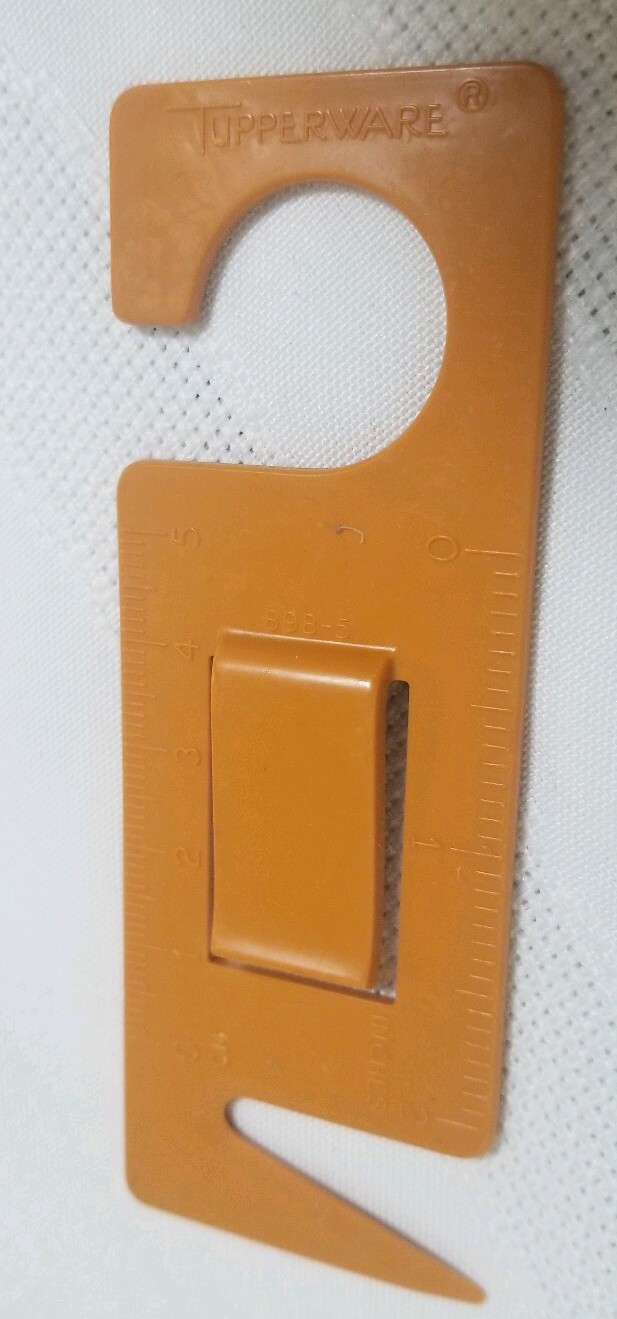 Vintage TUPPERWARE Orange #898-5 Sewing RULER MultiTool/Gadget | eBay