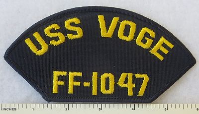 USS VOGE FF-1047 - US NAVY FRIGATE SHIP CAP PATCH HAT INSIGNIA 1966 ...