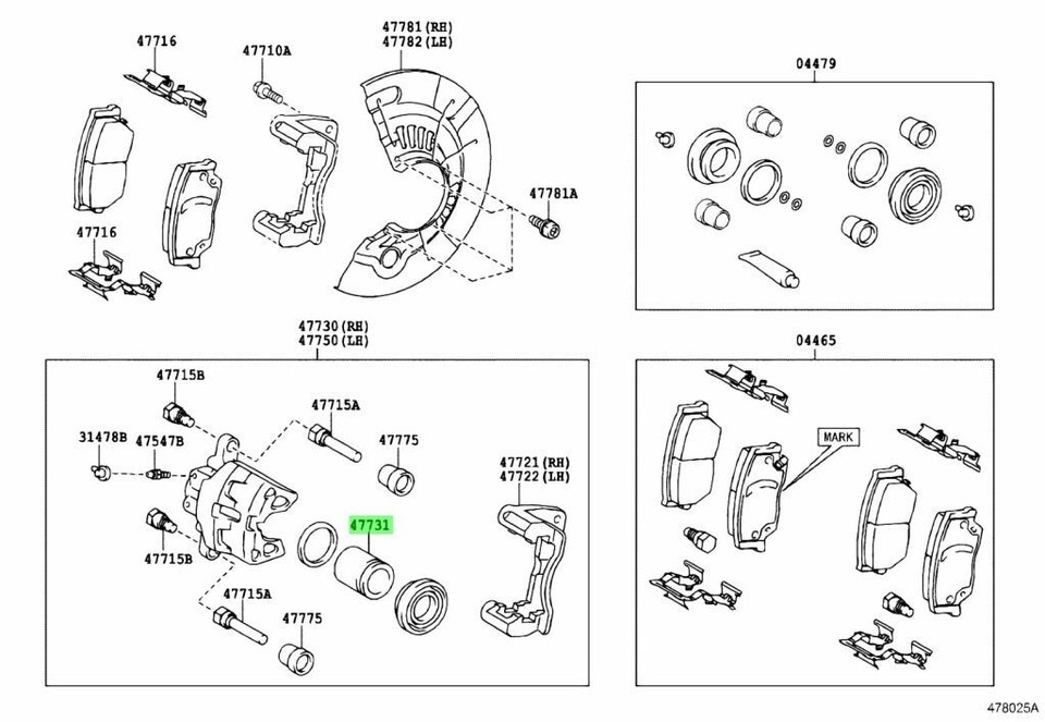4773133340 Genuine Toyota PISTON, FRONT DISC BRAKE 47731-33340 | eBay