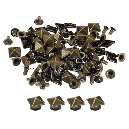 50 Sets Spike Rivet, 10mm Pyramid Rapid Rivet Studs Square Spikes ...