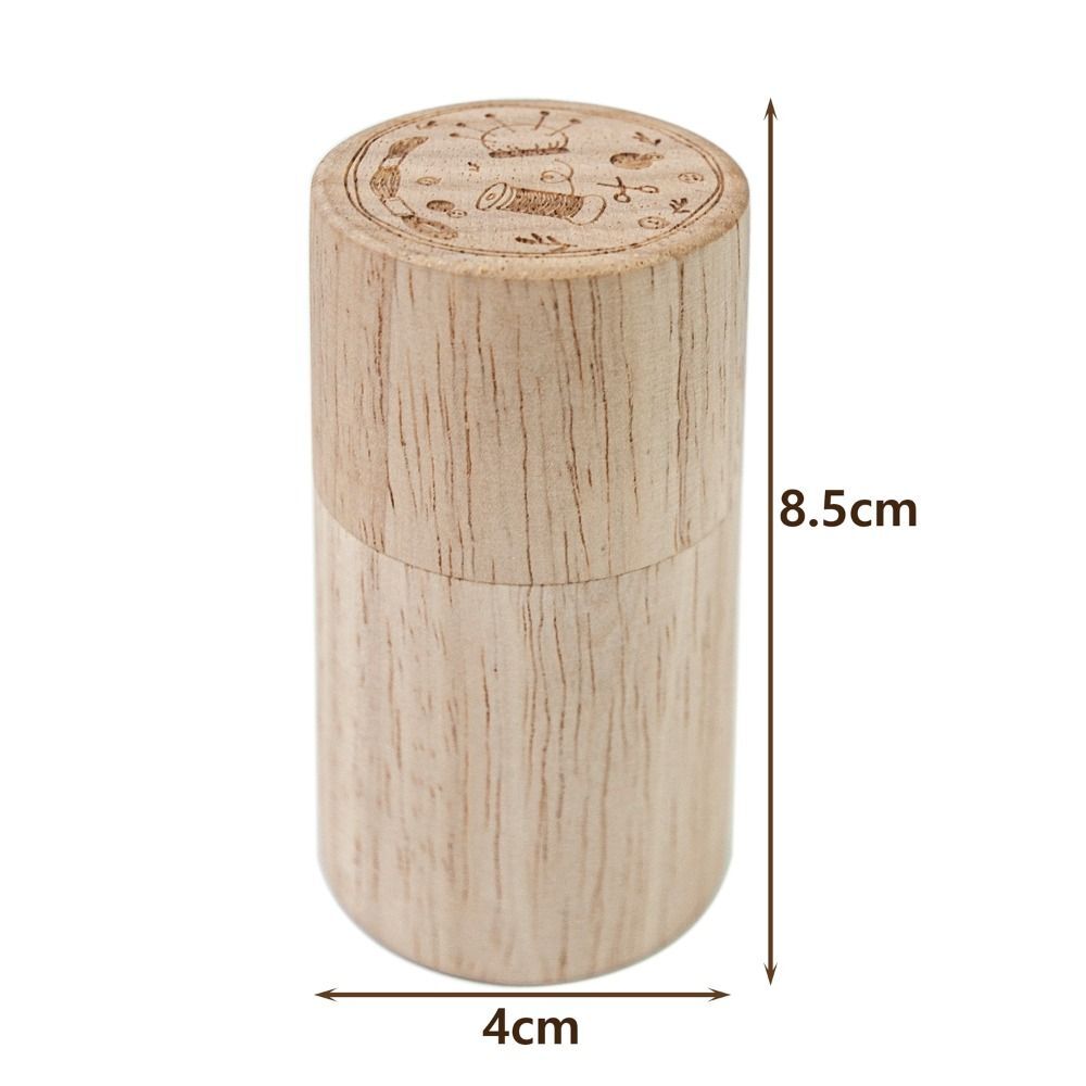 Woode Sewing Needle Cylinder Box Needles Container Sewing Tools | eBay