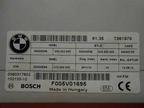 BMW TAILGATE CONTROL MODULE 61357361970 SB0158 | eBay