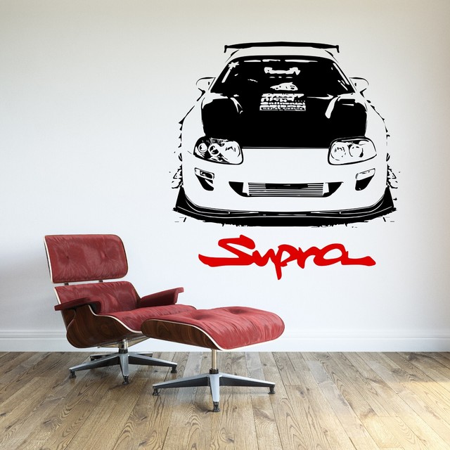 Toyota Supra Turbo Wall Decal Sport Racing Car Art Mural Vinyl Sticker ...