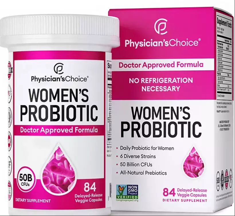Physician's Choice Women's Probiotic Capsules, 50 Billion Supplement ...