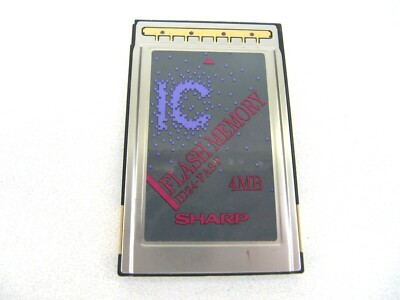 SHARP PCMCIA MEMORY CARD FLASH ID24-FAST 4MB NOTEBOOK LAPTOP VINTAGE | eBay