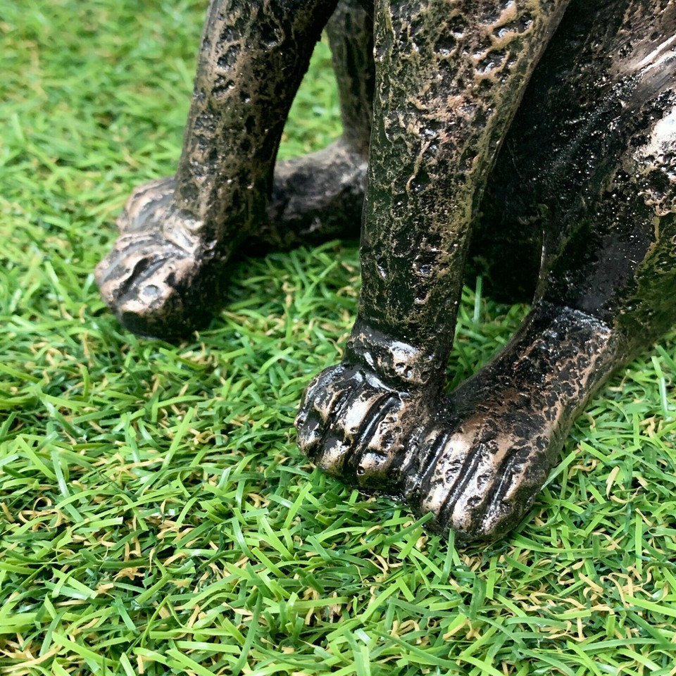 Moon Gazing Hare Garden Ornament Rabbit Sculpture Resin Statue White ...