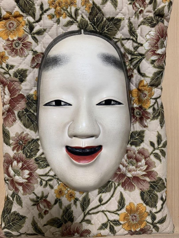 Noh mask with mask bag Manbi | eBay
