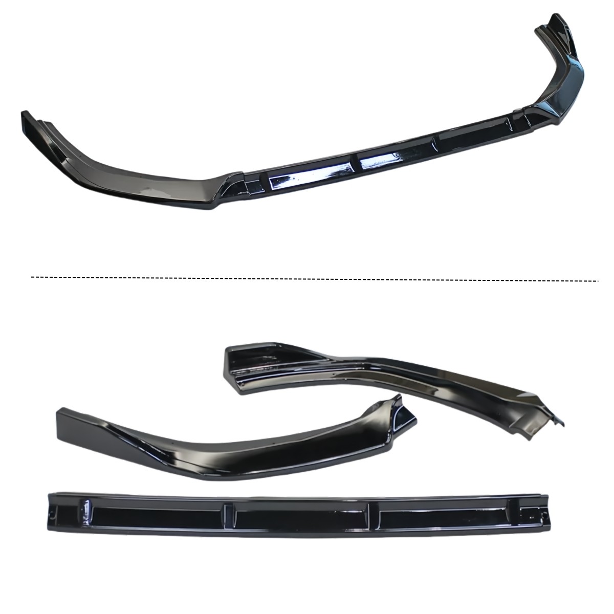 3 Piece Front Lip RAV4 3-Piece Front Bumper Lip Splitter For Toyota ...