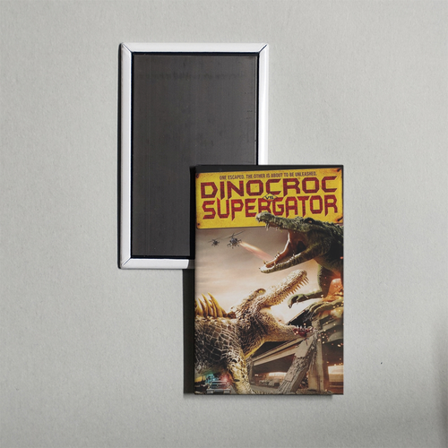Dinocroc vs. Supergator Mini Movie Poster Fridge Locker Magnet | eBay