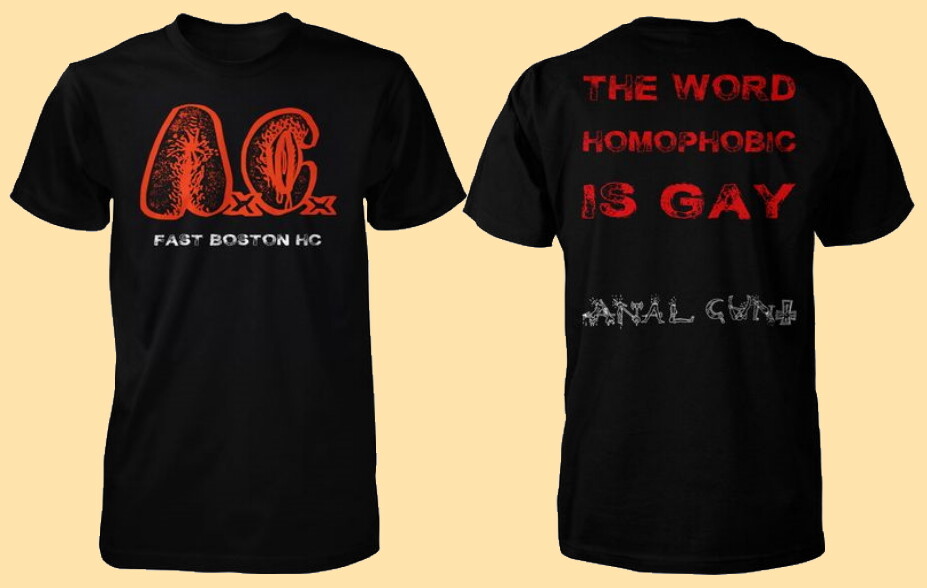 ANAL CUNT / AxCx - The Word Homophobic is Gay - T-Shirt (Meat Shits) | eBay