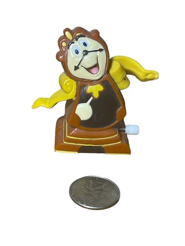 Disney Beauty and the Beast Cogsworth Clock 2.5" Figure BK Wind Up Toy ...