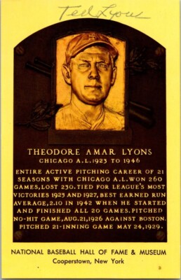 TED LYONS Chicago White Sox AUTO HOF Postcard JSA COA | eBay