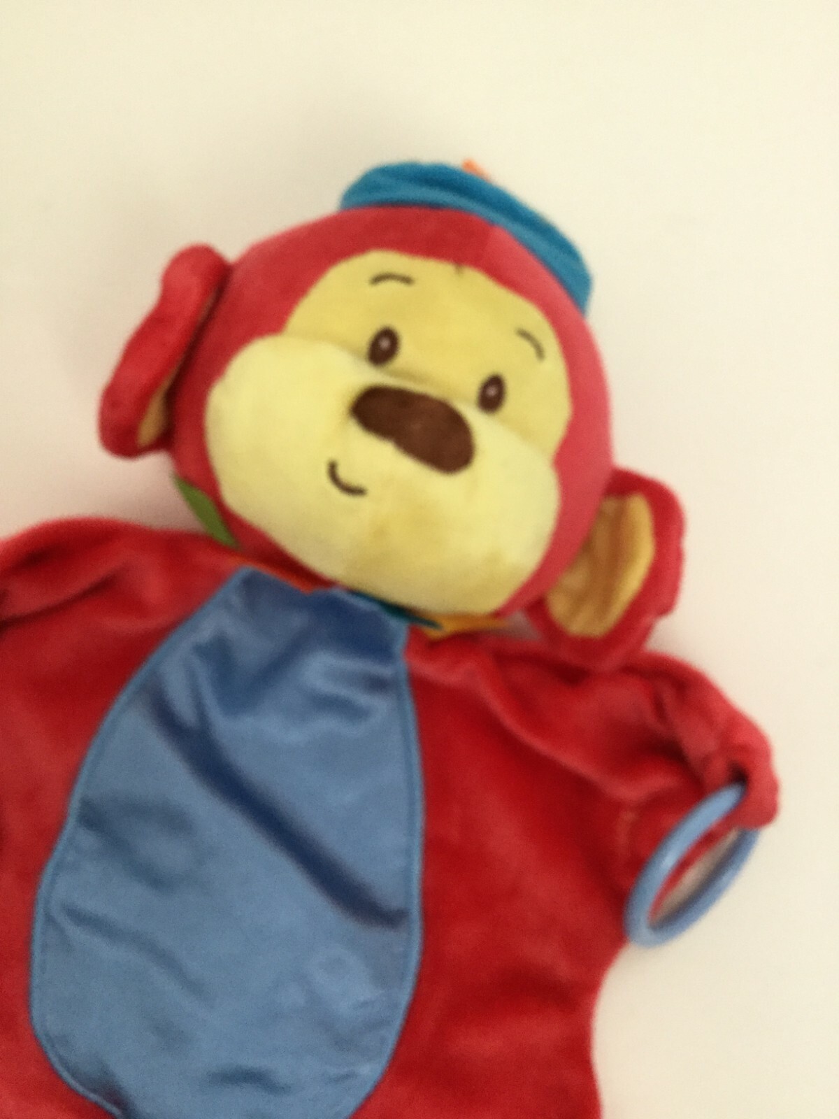 Baby Gund Lovey Red Color Fun Circus Monkers Monkey Teether Blanket ...