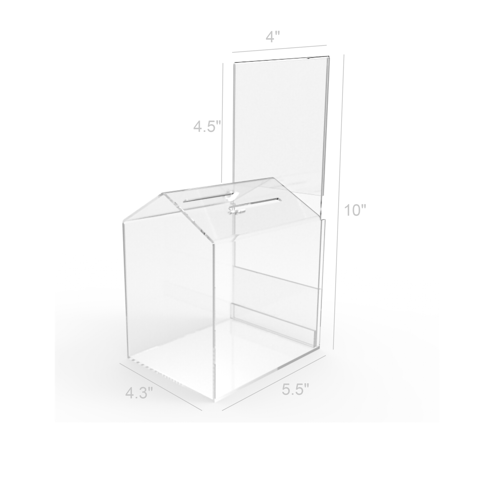 ACRYLIC SMALL-HOUSE SHAPED DONATION BOX Pad-Lock TIP BOX CHARITY BOX ...