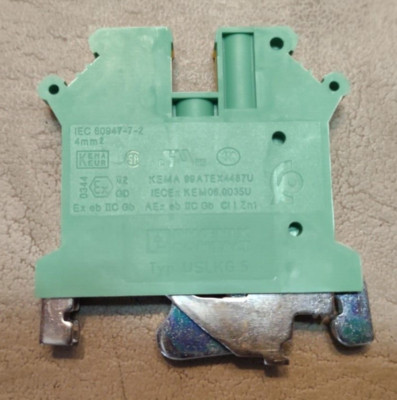 Phoenix Contact USLKG 5 Ground Modular Terminal Block 4mm 0441504 | eBay