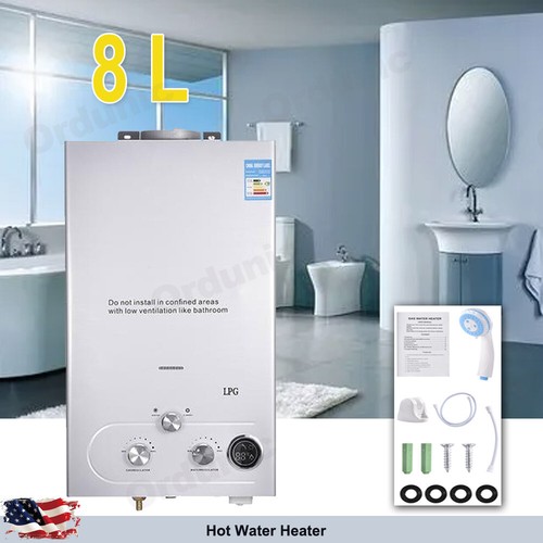 Tankless Water Heater Propane Gas On Demand Instant 8L Outdoor RV ...