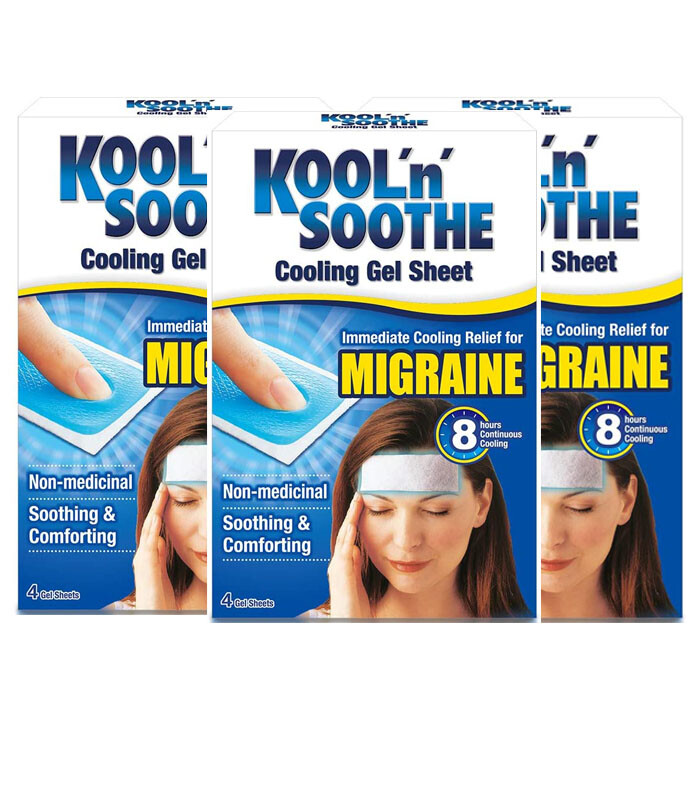 Kool 'n' Soothe Migraine Cooling Strips 4 Count - Choose Pack | eBay UK