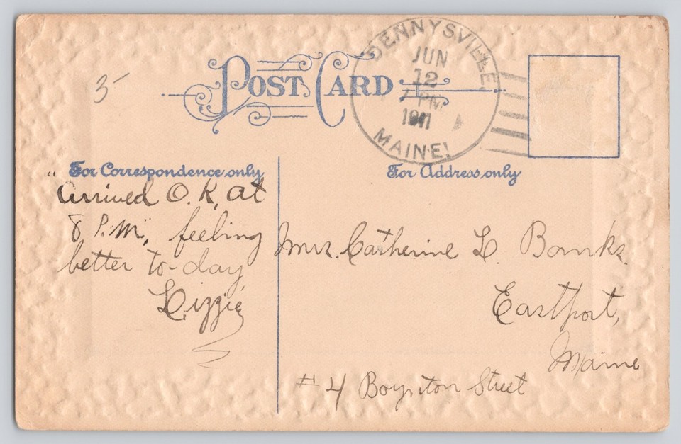 Postcard Pretty Lady Holding Axe Let's Bury The Hatchet Embossed ...