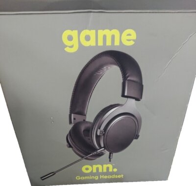 Onn gaming headset adjustable headband and boom microphone preowned | eBay