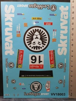 DECALS 1/18 FORD FIESTA WRC #16 SOLBERG RALLYE PORTUGAL 2016 - COLORADO ...