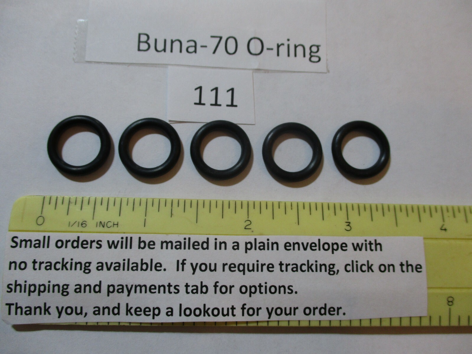111 O-ring. 7/16" ID x 5/8" OD x 3/32" thick. Buna-70. Quan 5 | eBay