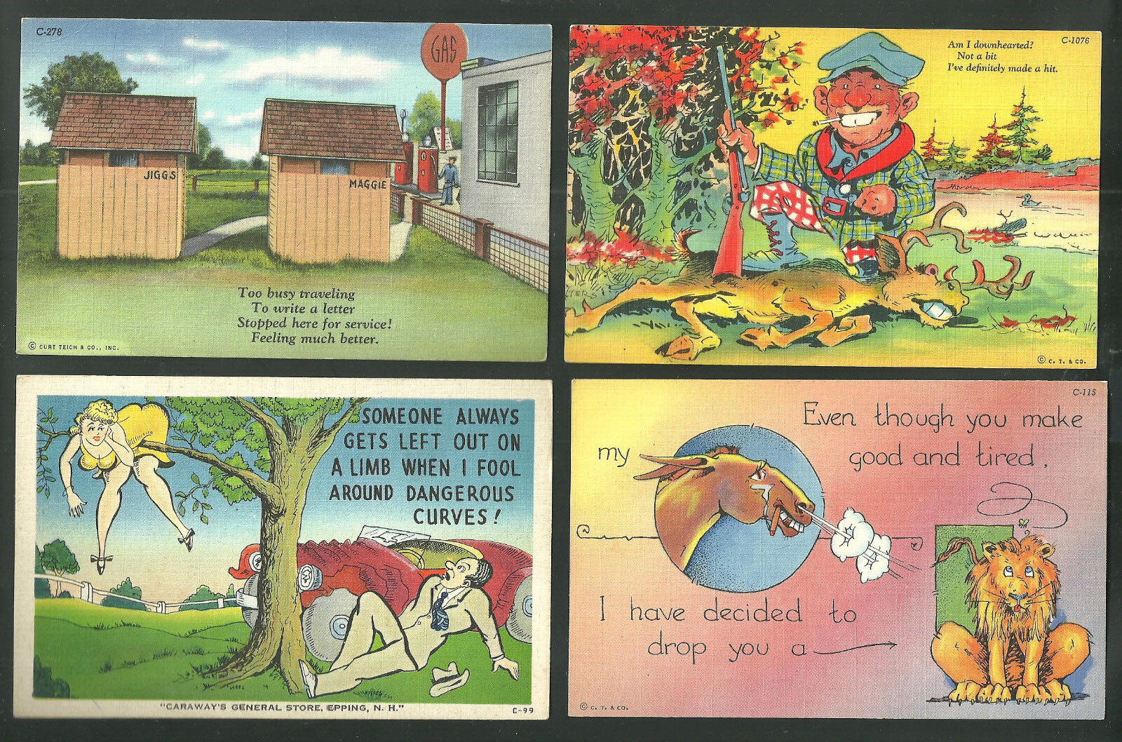 Lot of 5 Different Vintage 1940s Funny Comics Cartoons Unused Linen ...