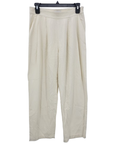 Rodebjer Pants Womens Small Ivory Silk Baggy Leg Pleated Pockets ...