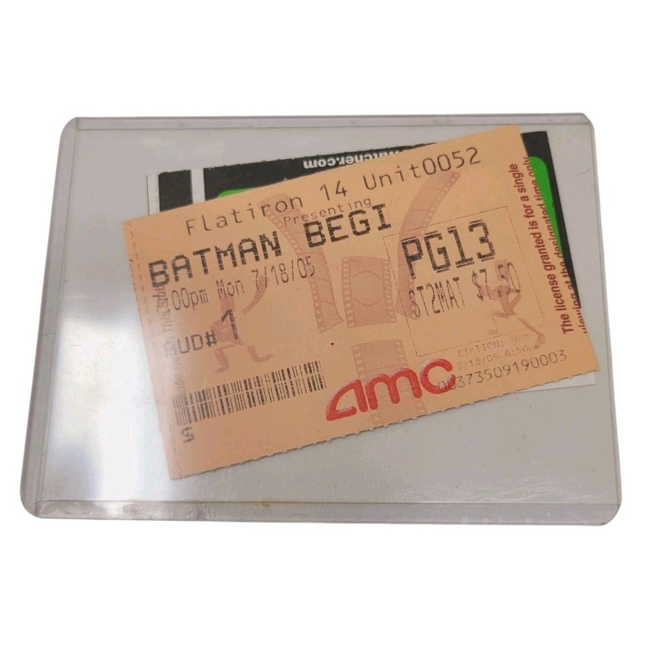 2005 Original Batman Begins AMC Movie Ticket Stubs Monday 7/18/05 ...