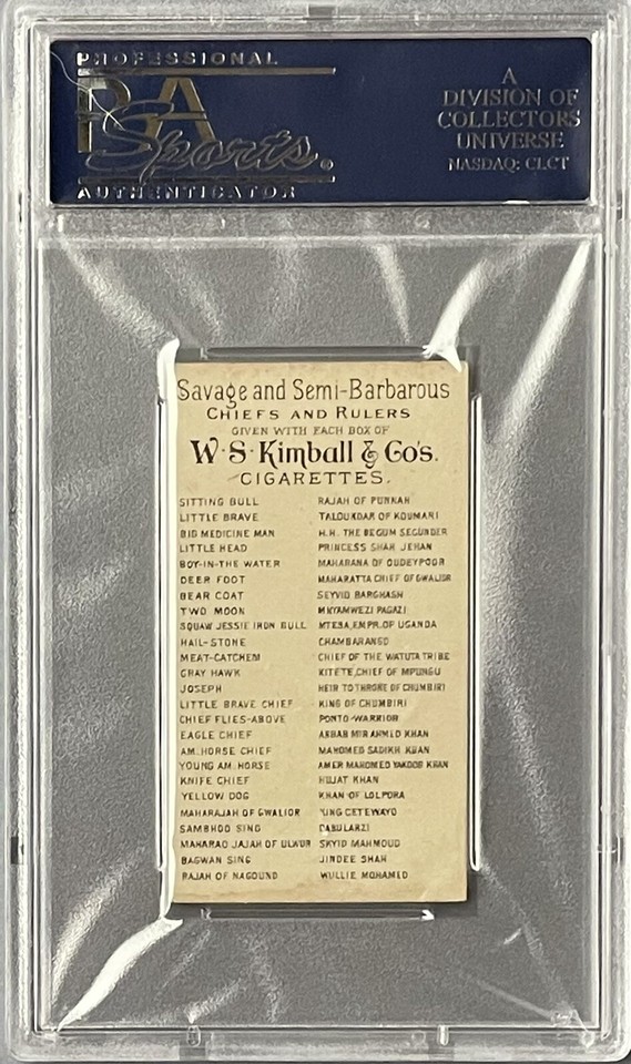 1889 N189 Kimball & CO Savage & Semi-Barbarous RAJAH OF PUNNAH PSA 5 EX ...