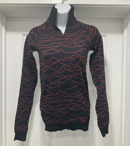 NEW Sweaty Betty Base Layer Pullover In Red Line Mountain Size 0-2 MSRP ...
