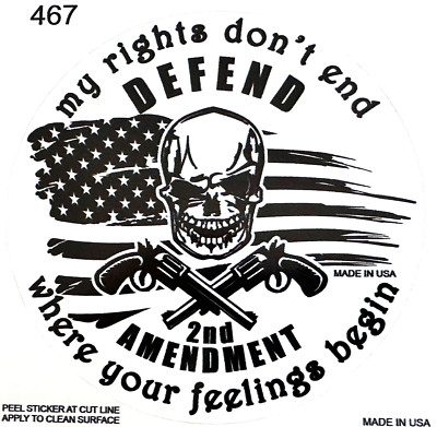 Defend The 2nd Amendment..1789....Truck Decals Sticker 4 Pack #467 ...
