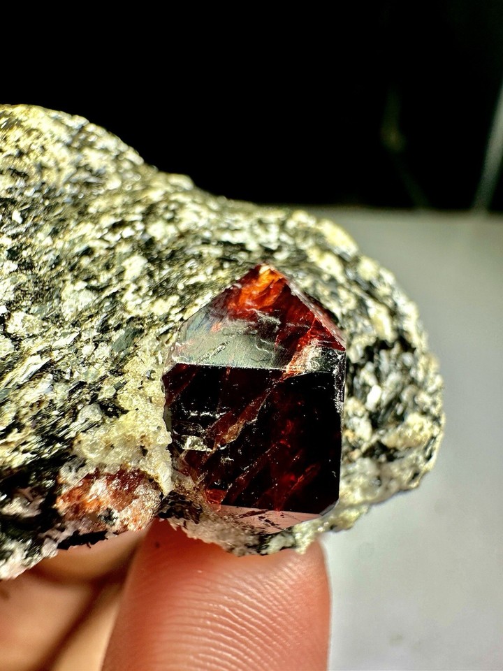 160 CTS Beautiful Red Color Zircon Crystal On Matrix Specimen | eBay