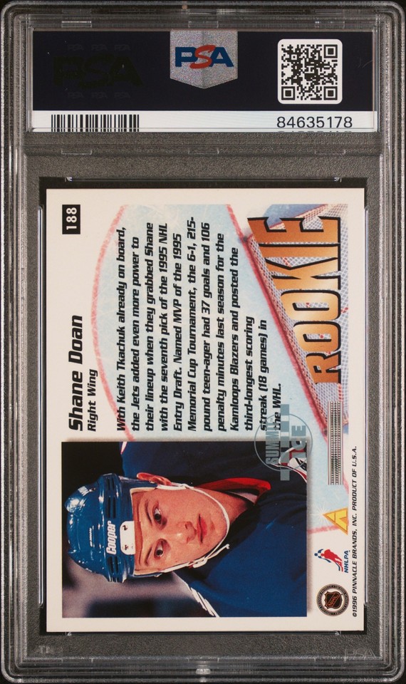 1995-96 Pinnacle Summit ICE SSP Shane Doan Rookie RC #188 PSA 8 | eBay