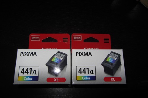 2x ORIGINAL CANON PIXMA 441 XL COLOR Ink Cartridges NEW SEALED FREE ...