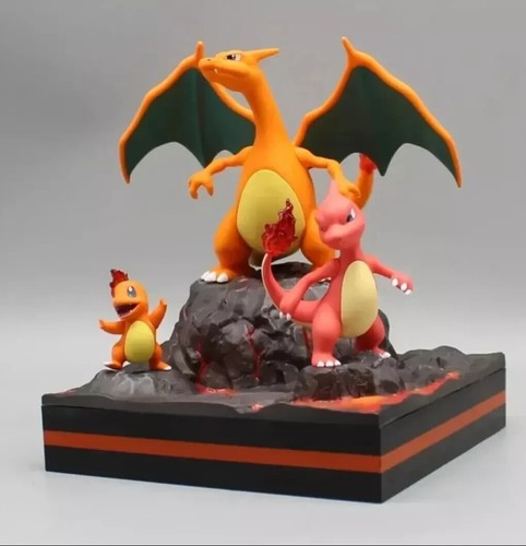 Incredible Trio Perfect Charizard & Charmander Pokemon Statue Figure ...