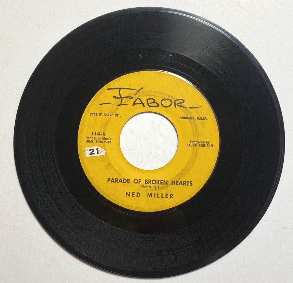 Ned Miller From A Jack To A King Fabor Records Rockabilly/Country 45RPM ...