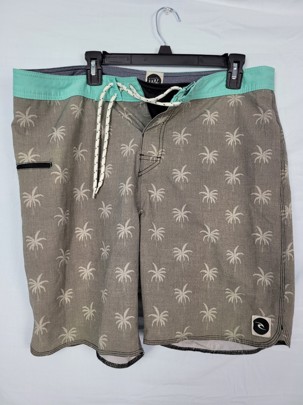 Rip Curl Surfer Board Shorts Palm Tree Pattern Size 36 - Gem