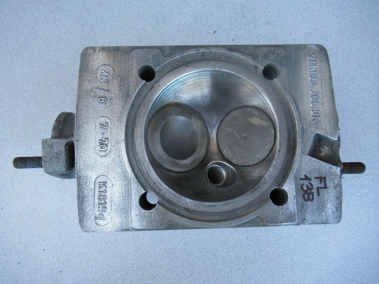 Porsche 911 Cylinder Head 911 104 306 0R date stamped 7/70 FL#138 | eBay