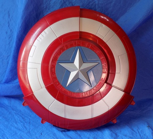 CAPTAIN AMERICA BLASTER REVEAL SHIELD w/ Nerf Gun Marvel Avengers Civil ...