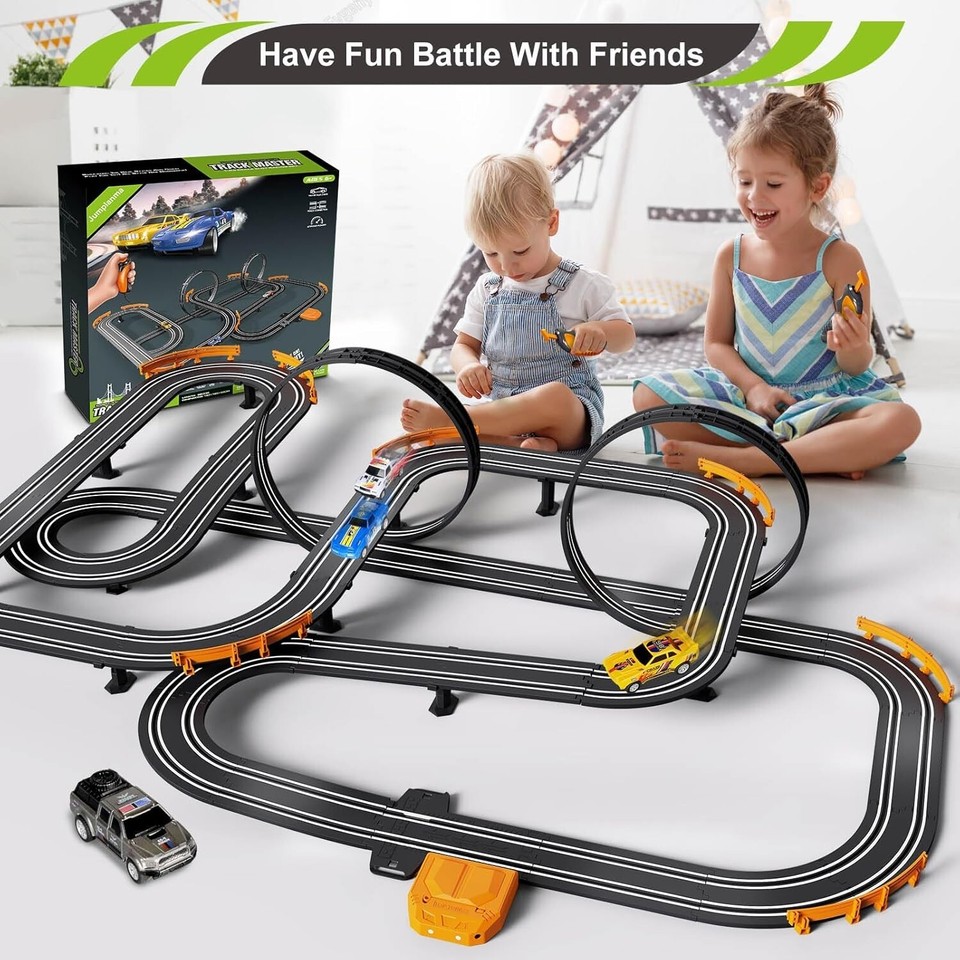 Slot Car Race Track Set Electric or Battery Powered Racing Car Track ...