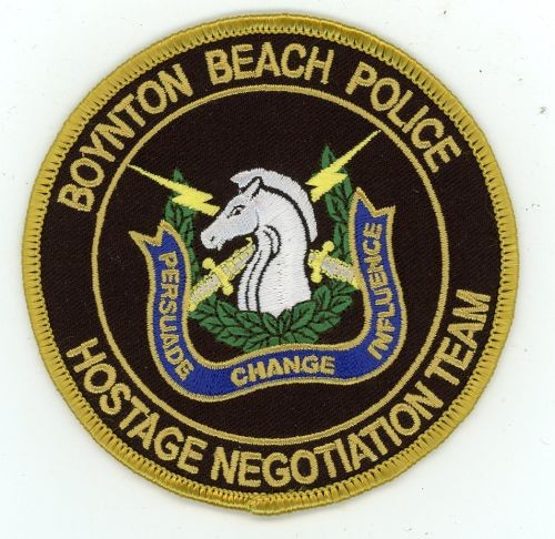 FLORIDA FL BOYNTON BEACH POLICE HOSTAGE NEGOTIATION TEAM SHOULDER PATCH ...