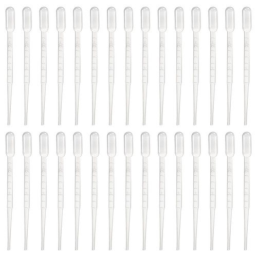30Pcs Disposable Pipette, Lab Dropper with Tip(Clear White, 2ML ...