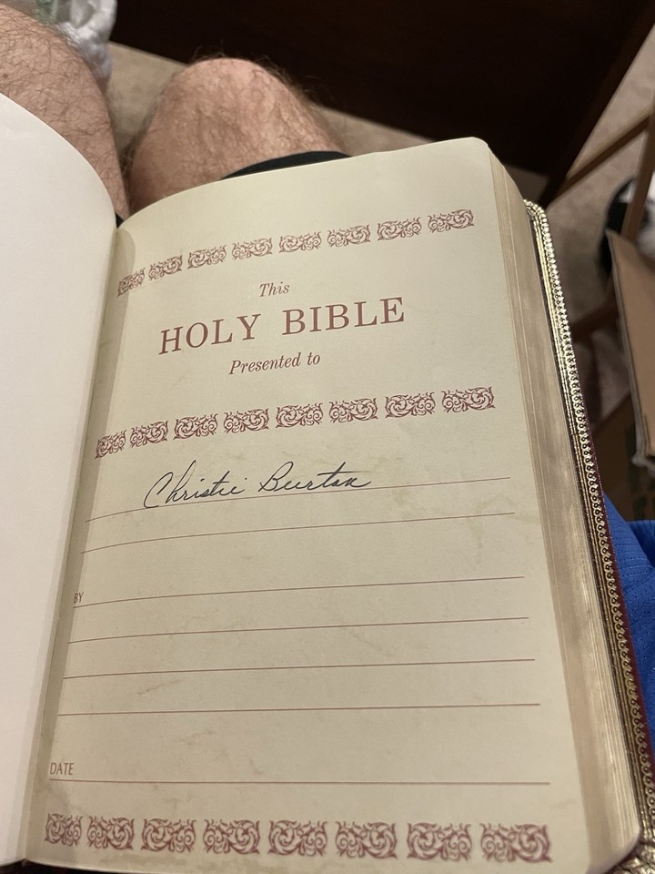 1972 Holy Bible King James Red Letter Nelson Riverside 97RLBG Bonded ...