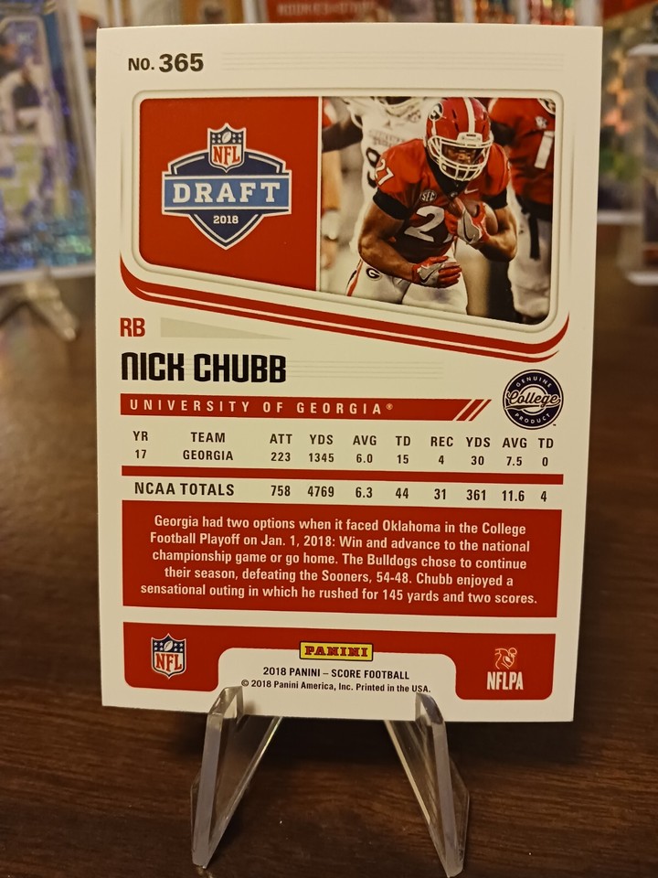 2018 Score Nick Chubb Rookie #365 | eBay