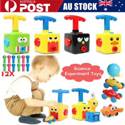 Kids Air Pump Vehicle Toy Balloon Powered Racer Launcher Car Balloon ...